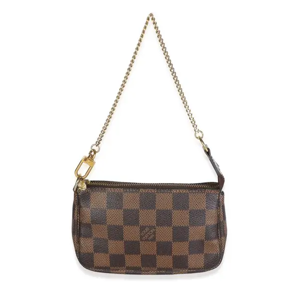 LOUIS VUITTON Damier Ebene Canvas Pochette Accessoires - Brown