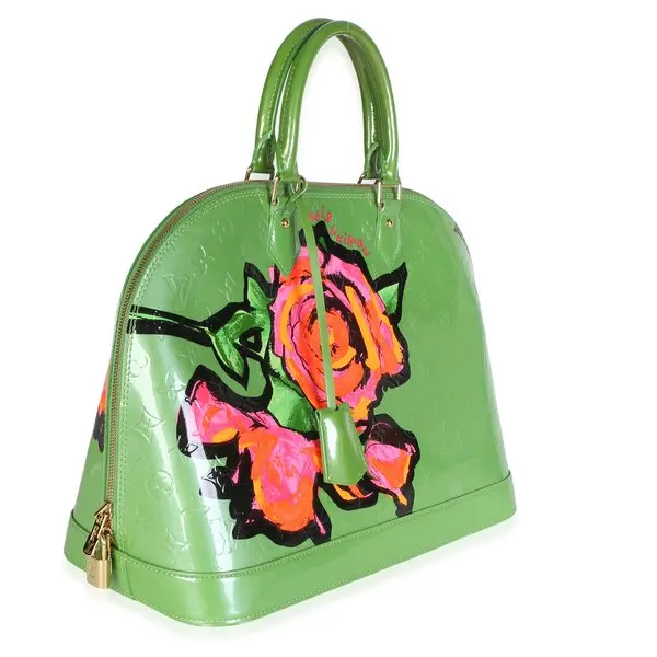 LOUIS VUITTON X Stephen Sprouse Vert Tonic Monogram Vernis Roses Alma Gm - Green