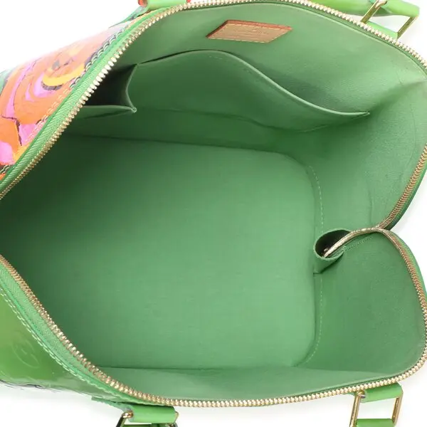 LOUIS VUITTON X Stephen Sprouse Vert Tonic Monogram Vernis Roses Alma Gm - Green