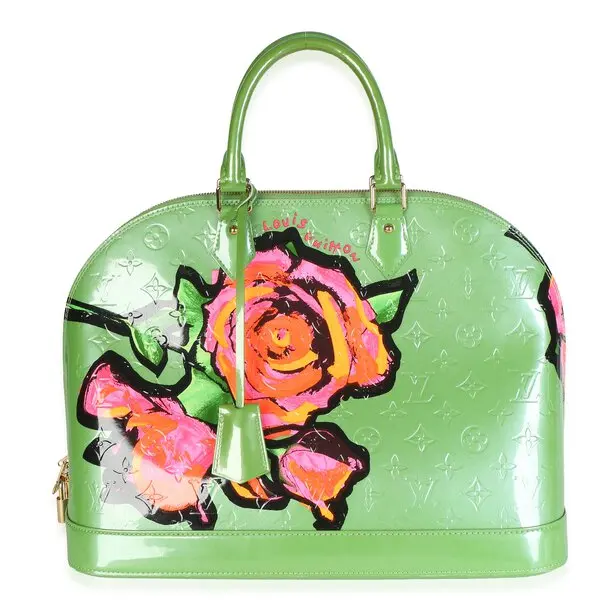 LOUIS VUITTON X Stephen Sprouse Vert Tonic Monogram Vernis Roses Alma Gm - Green