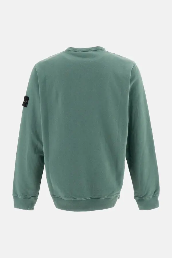 Stone Island Brushed Organic Cotton Fleece Crewneck Sweatshirt - Multicolor