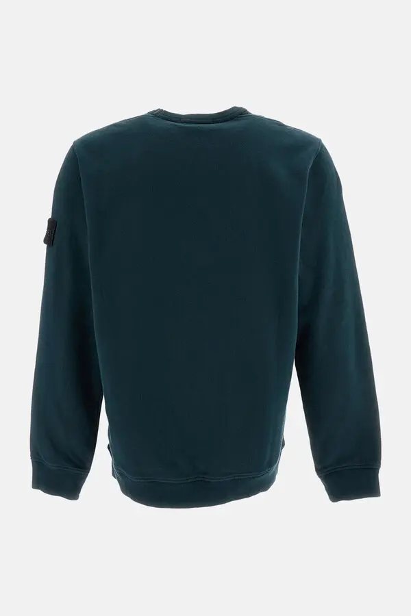 Stone Island Brushed Organic Cotton Fleece Crewneck Sweatshirt - Multicolor
