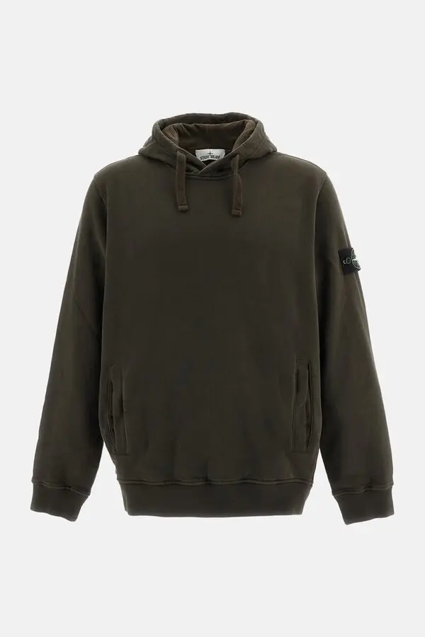 STONE ISLAND Cotton Hooded Sweatshirt