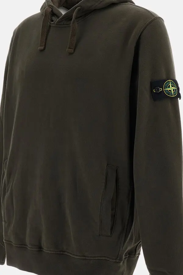 STONE ISLAND Cotton Hooded Sweatshirt