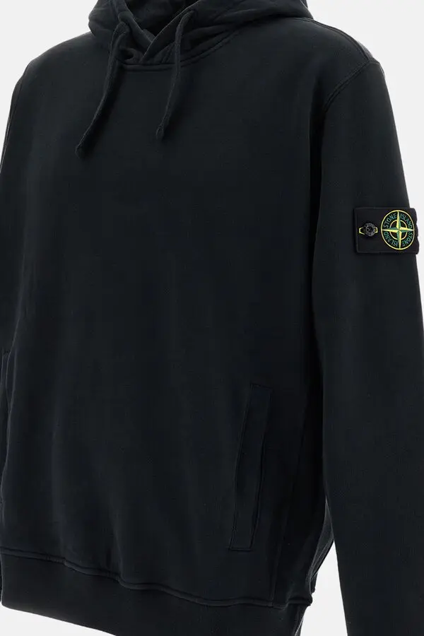 STONE ISLAND Cotton Hooded Sweatshirt