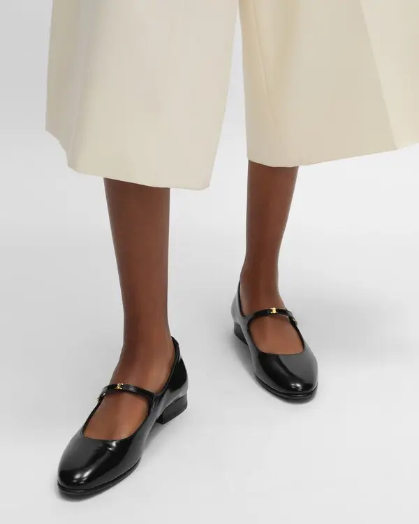 Celine Leather Mary-jane Ballets