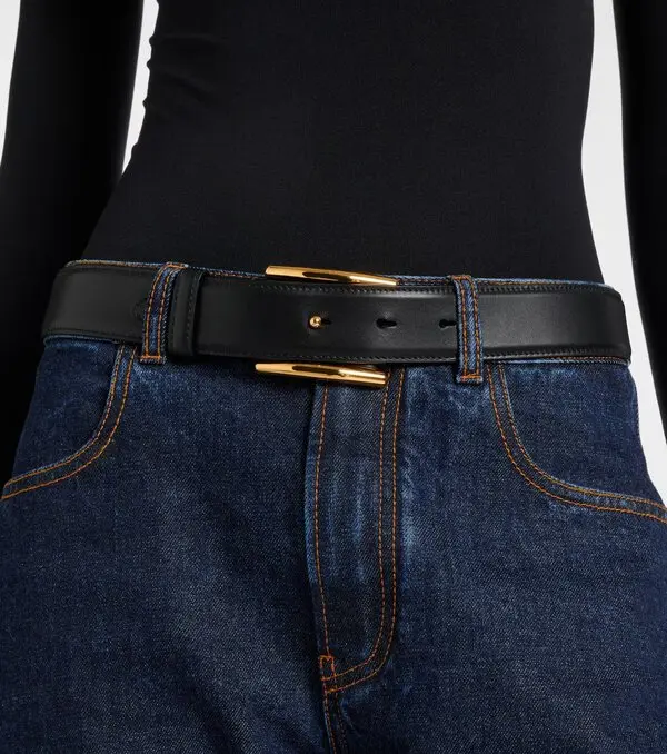 ALAIA Curve Leather Belt