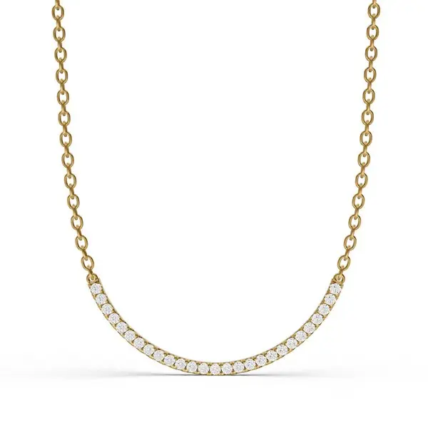 SEREIA OFFICIAL 14k Gold 0.33 Ct Round Lab Grown Diamond Smiley Pendant Gold - Yellow