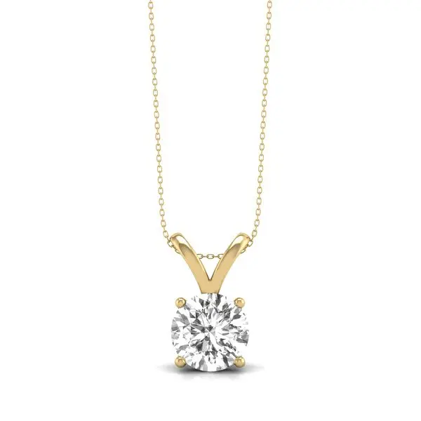SEREIA OFFICIAL 14k Gold 0.75 Ct Lab-grown Diamond Classic Solitaire Pendant Gold - Yellow