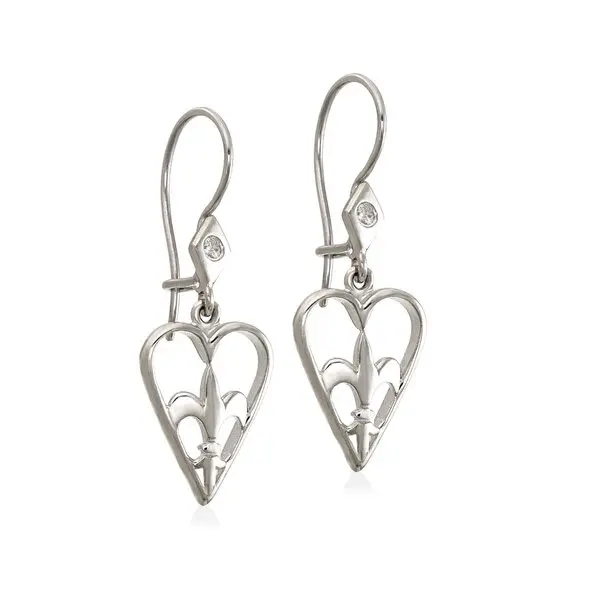 MYRTO KATRAMADOU JEWELLERY Heartshield – Hook Earrings Silver