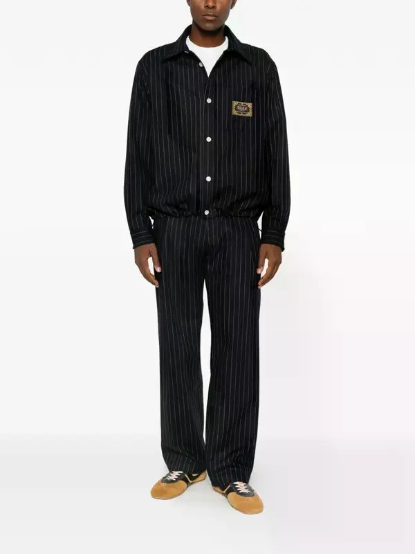 Drole De Monsieur Pinstripe-pattern Pleated Trousers