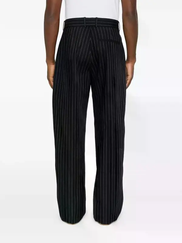 Drole De Monsieur Pinstripe-pattern Pleated Trousers