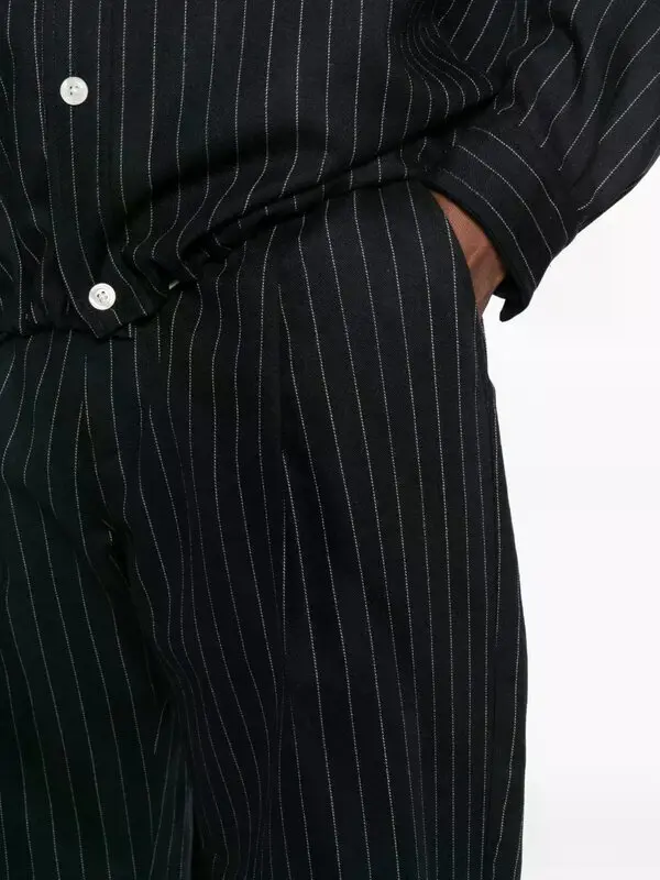 Drole De Monsieur Pinstripe-pattern Pleated Trousers