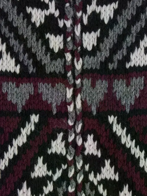 ROBERTO COLLINA Geometric-pattern Zip-up Cardigan