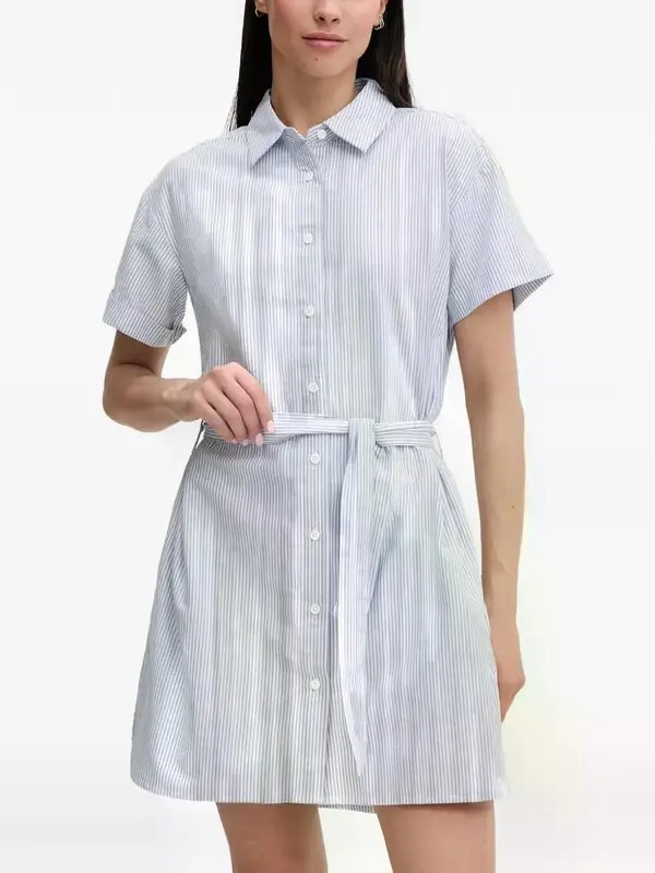 Helly Hansen Striped Belted Shirt Mini Dress