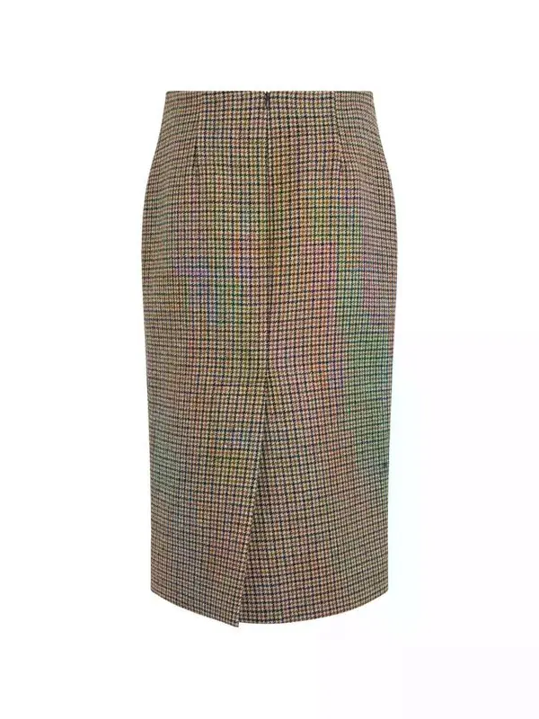 P.a.r.o.s.h Houndstooth-pattern Pencil Midi Skirt