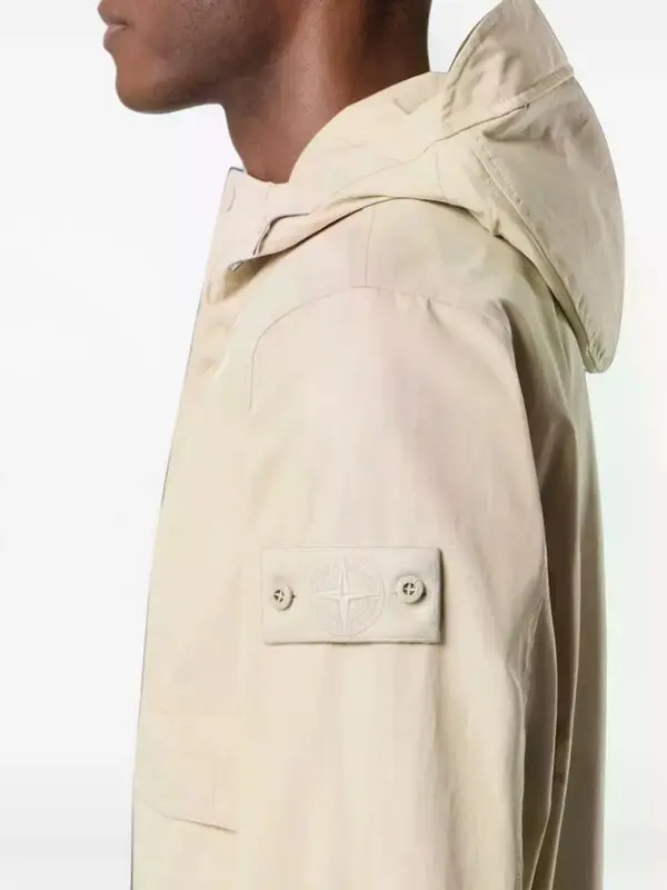 Stone Island Q100025 All-weather Cotton Canvas_s. I. Ghost Hooded Jacket