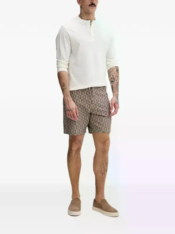 Hurley Checkerboard Sun-print Swim Shorts - Brown