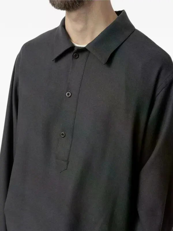 STILL BY HAND Drawstring-hem Shirt Jacket