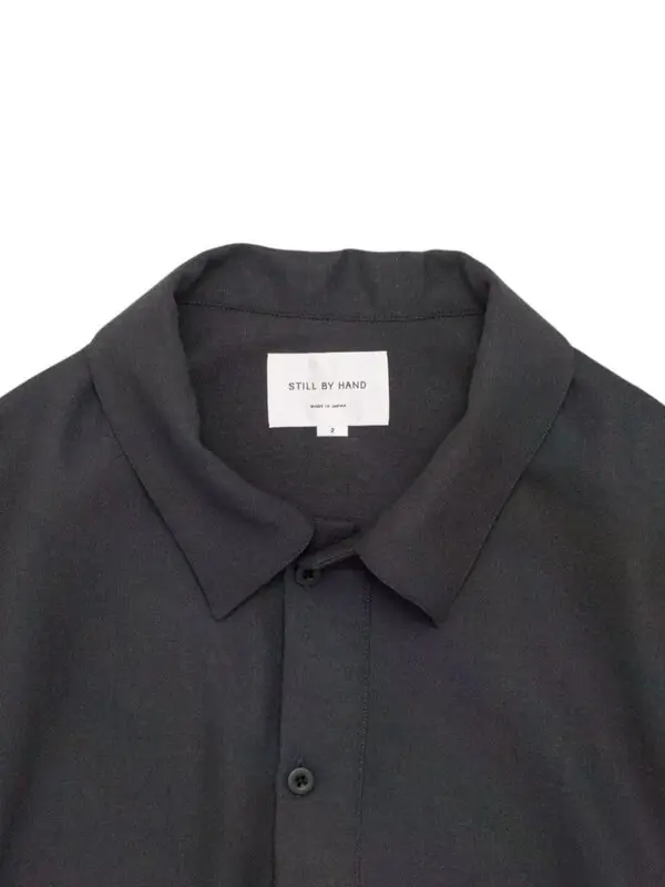 STILL BY HAND Drawstring-hem Shirt Jacket