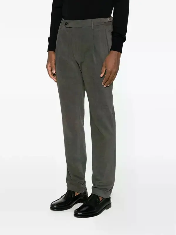 BERWICH Retro Long Pleated Straight-leg Trousers
