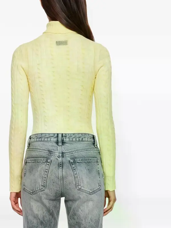 HAIKURE Margie Cable-knit Roll-neck Bodysuit