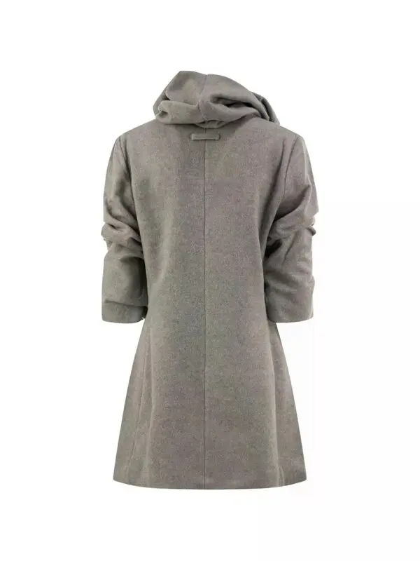 7 For All Mankind Hooded Gathered-sleeve Dress