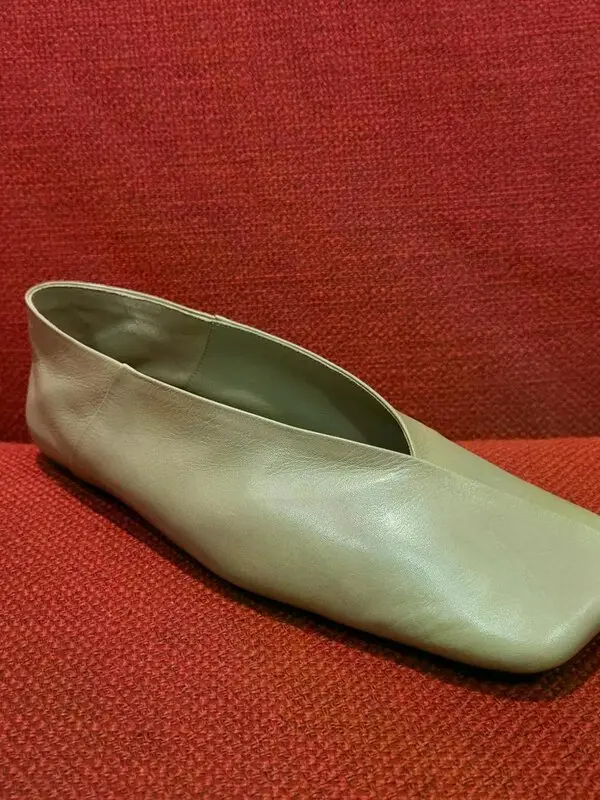 JIL SANDER Square-toe Ballet Flats
