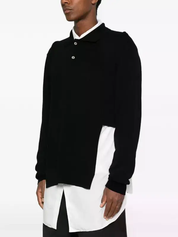 Comme Des Garçons Long-sleeve Layered-detail Sweater