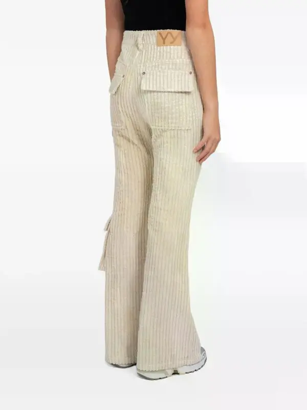 OPEN YY Corduroy-texture Flared Trousers