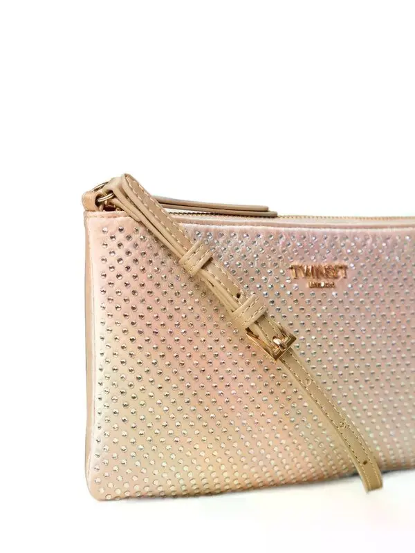 TWINSET Mini Satin Bag With Rhinestones