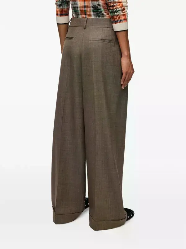 GANNI Trousers In Wool Suiting