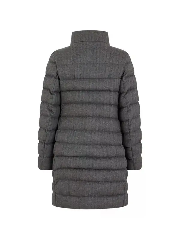 MOORER Aphelia-ls9 Quilted Padded Single Breasted Coat