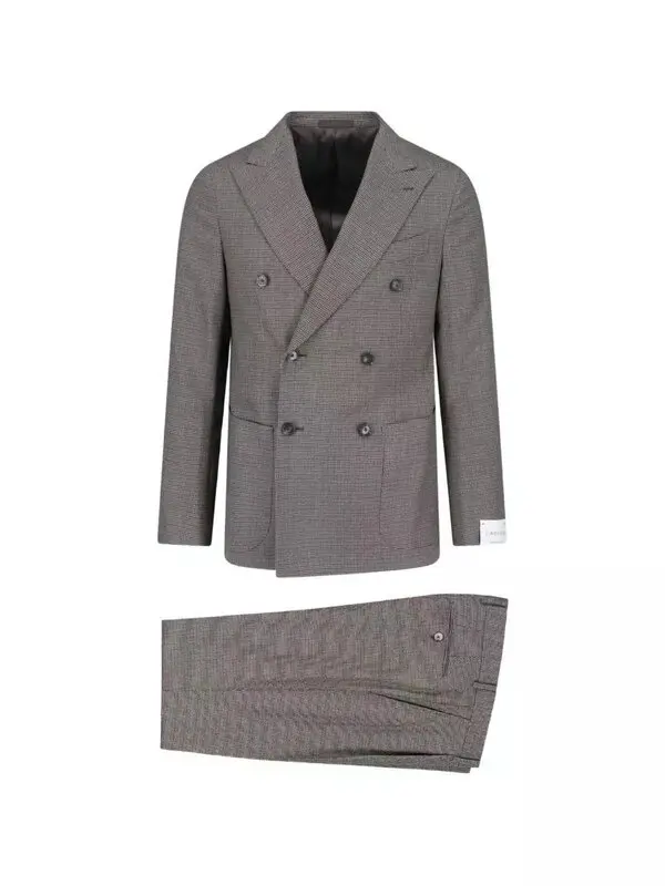 CARUSO Houndstooth Double-breasted Suit