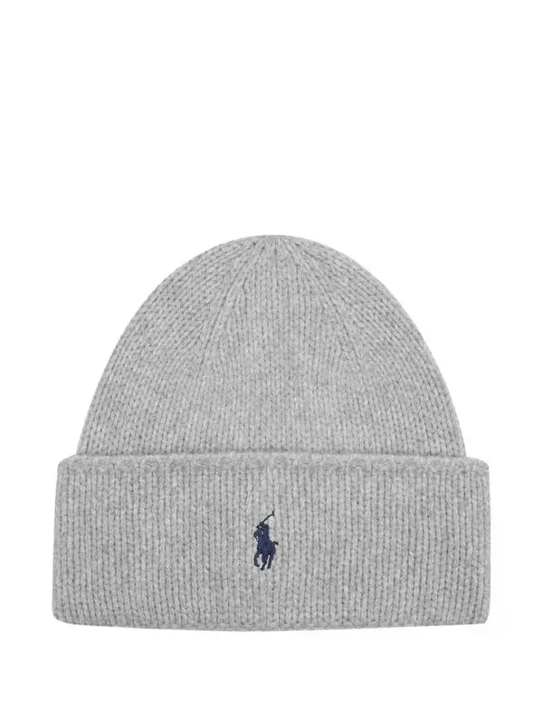 POLO RALPH LAUREN Logo-embroidered Ribbed-knit Beanie Hat