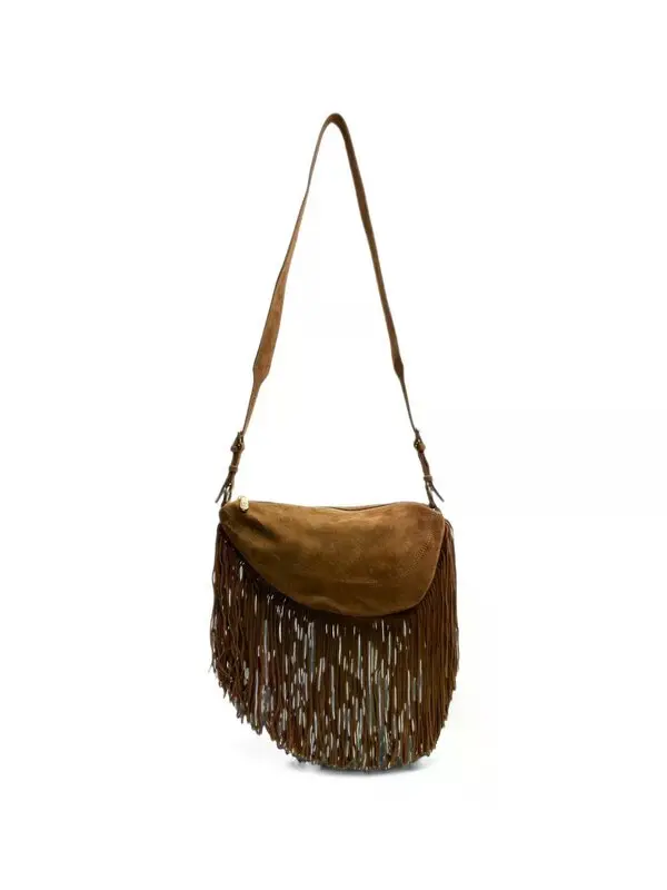 Ash Astrid Fringe-trimmed Shoulder Bag