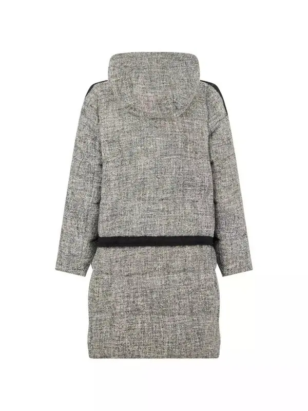 MOORER Tweed-effect Hooded Coat