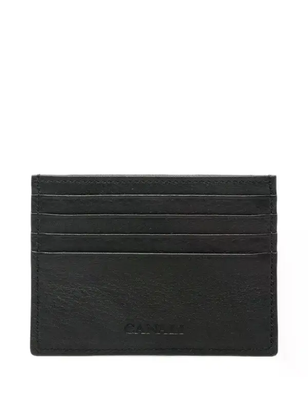 CANALI Logo-debossed Leather Cardholder