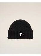 AMI Paris Beanie With White De Coeur - Multicolor