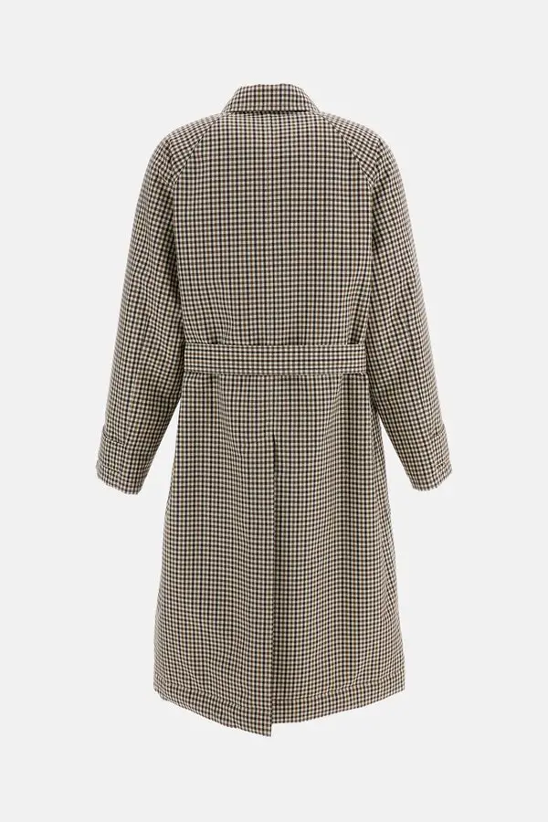 Plan C Cappotto In Lana A Quadretti