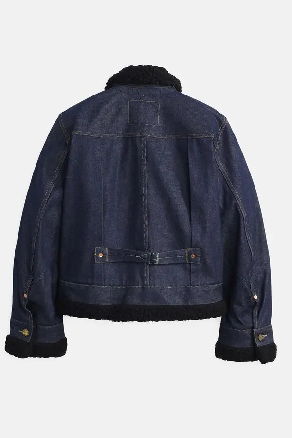 Sacai X Levi's Giacca Sherpa - Blue