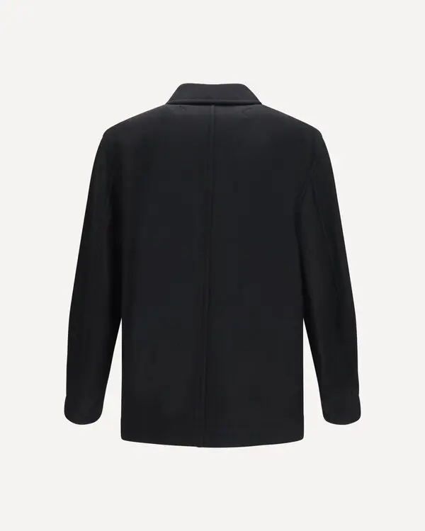 LEMAIRE Short Double-breasted Wool And Alpaca Coat