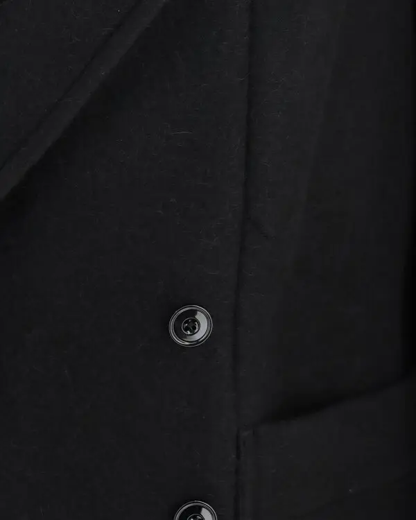 LEMAIRE Short Double-breasted Wool And Alpaca Coat