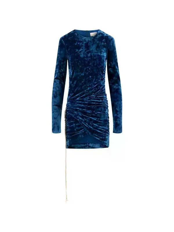 DANAME Mini Savia Crushed-velvet Ruched Dress