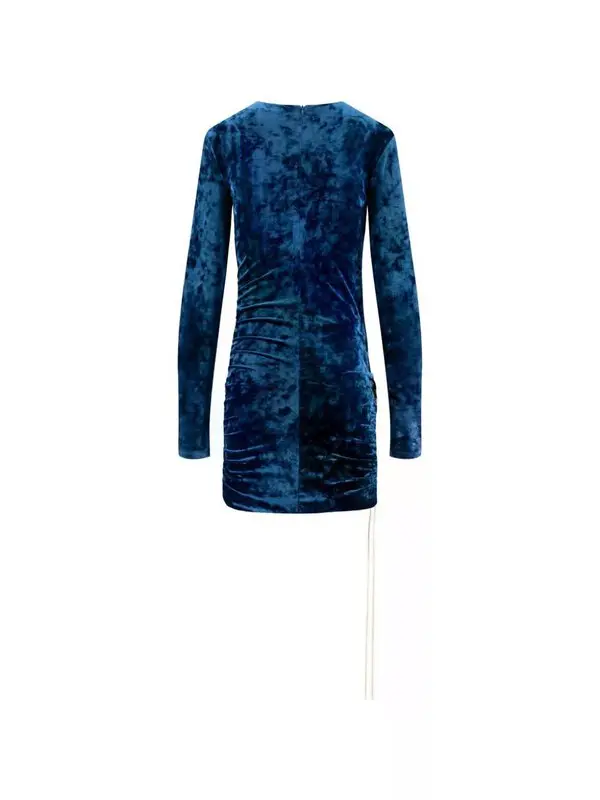 DANAME Mini Savia Crushed-velvet Ruched Dress