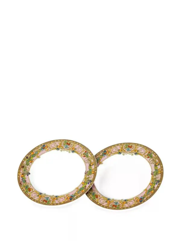 Versace X Rosenthal 30 Years Le Jardin De Set 2 Plates 22 Cm