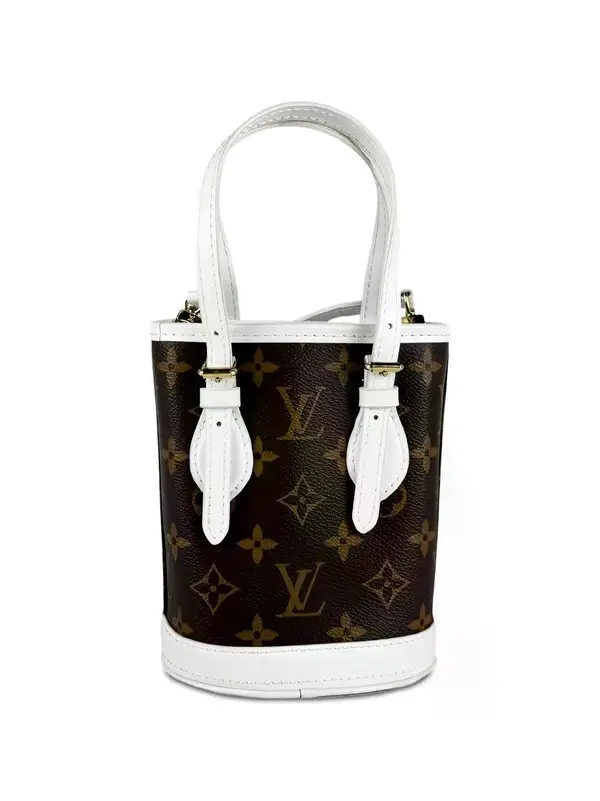 LOUIS VUITTON 2021-2026 Match Monogram Nano Bucket Satchel - Brown