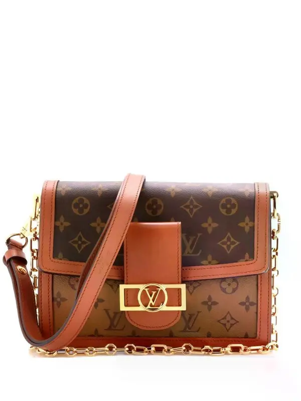LOUIS VUITTON Dauphine Reverse Monogram Canvas Mm Shoulder Bag - Brown