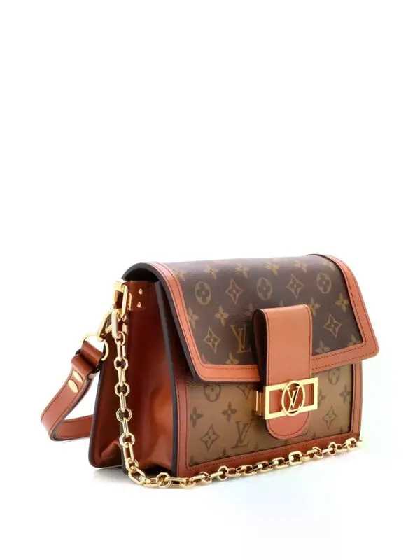 LOUIS VUITTON Dauphine Reverse Monogram Canvas Mm Shoulder Bag - Brown