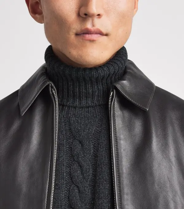 POLO RALPH LAUREN Wool-cashmere Cable-knit Rollneck Sweater